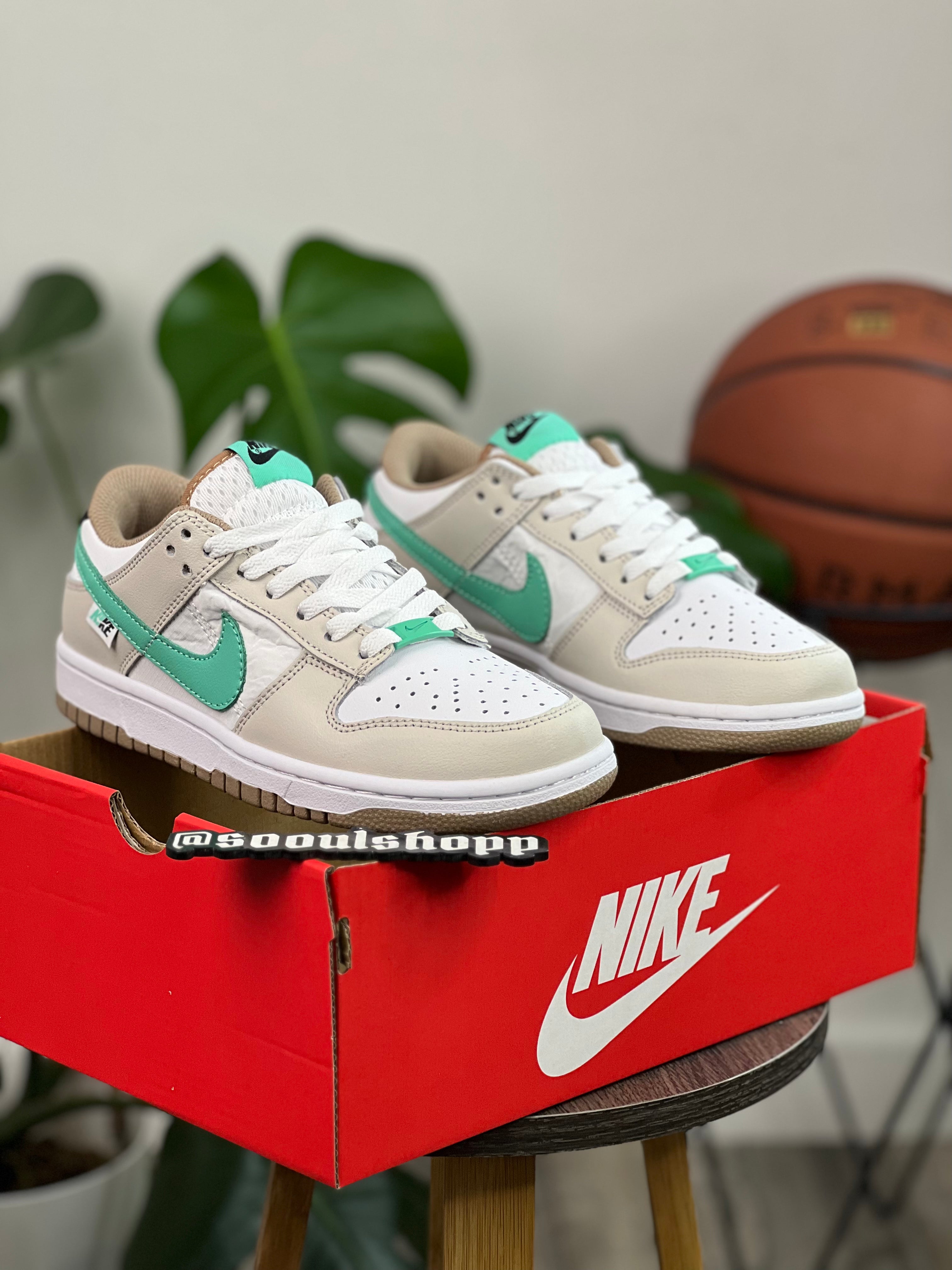Nike Dunk Low Split Seam White Tan Mint – SOOULSHOPP