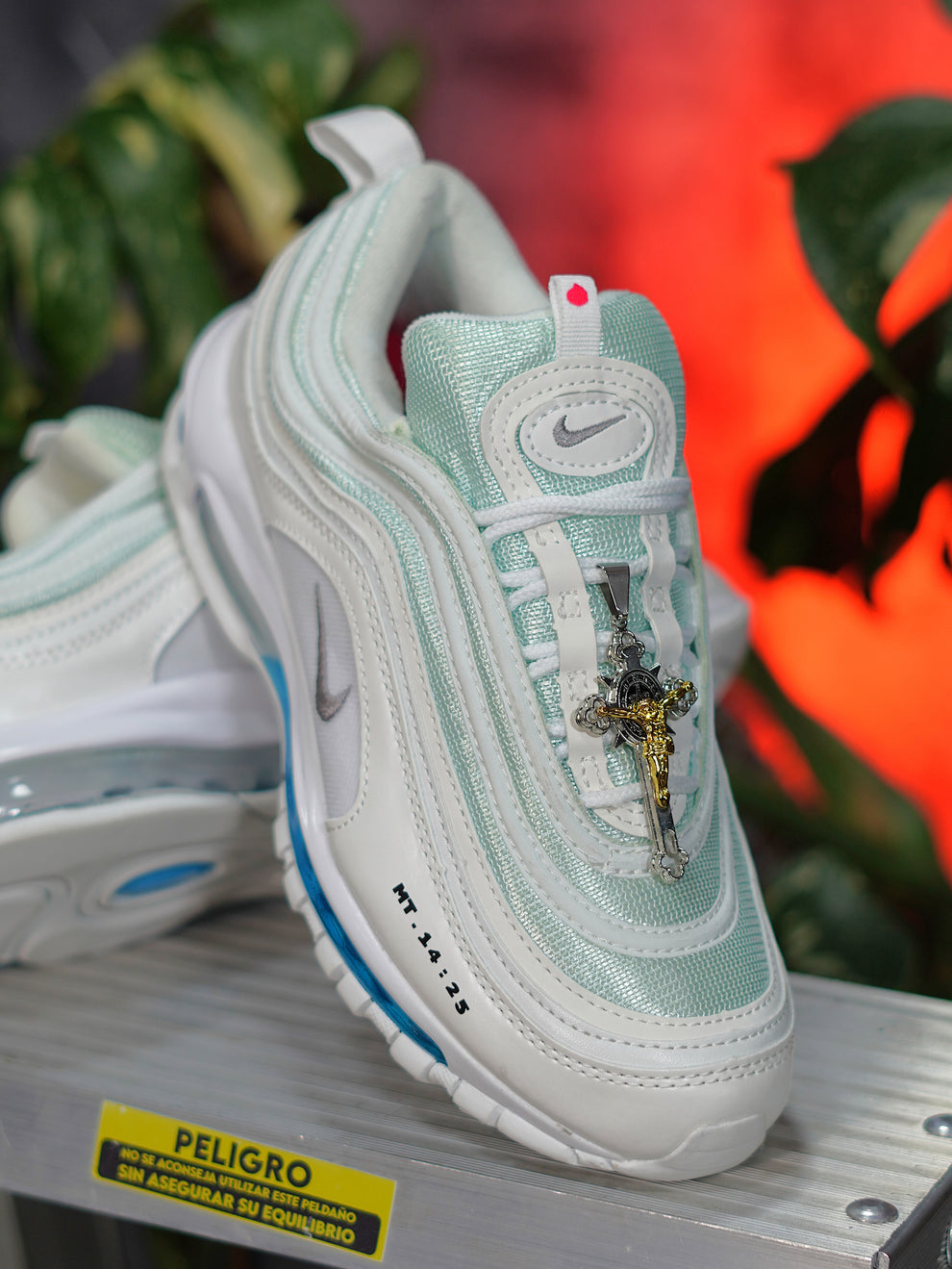 Nike Air Max 97 Mschf x Inri Jesus - Blanco, Azul – SOOULSHOPP
